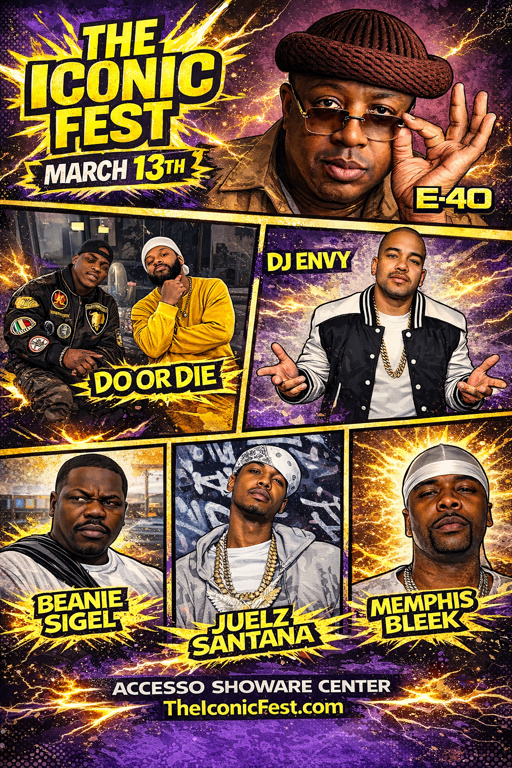 The Iconic Fest - March 13th | E-40, Do Or Die, DJ Envy & More